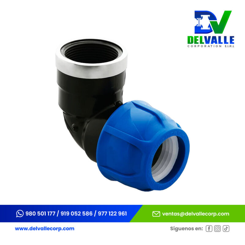 Codo Rosca Hembra HDPE - Del Valle Corporation E.I.R.L