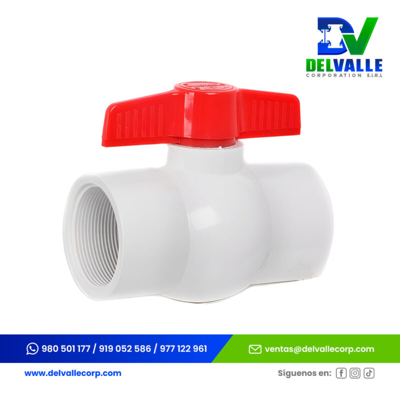 Válvula de Paso PVC - Del Valle Corporation E.I.R.L